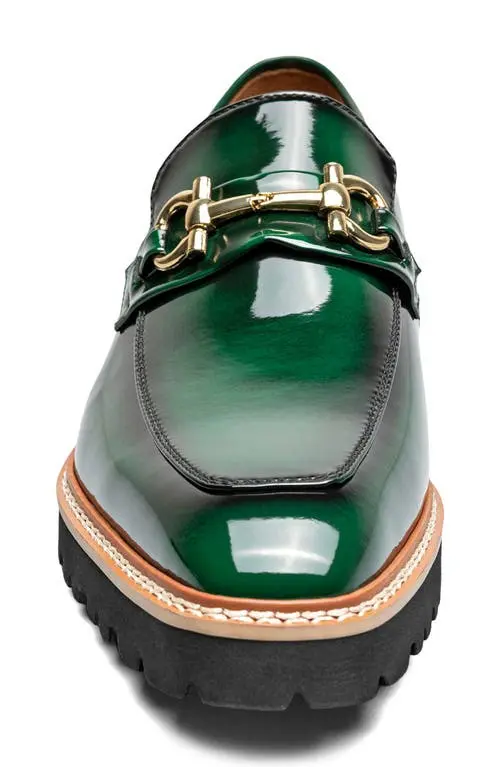 STACY ADAMS Carabello Moc Toe Bit Loafer - Green