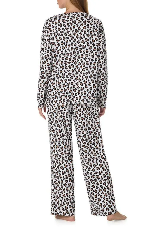 Kate Spade New York Long Sleeve Pajama Set - White/print