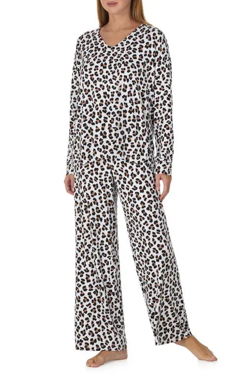 Kate Spade New York Long Sleeve Pajama Set - White/print