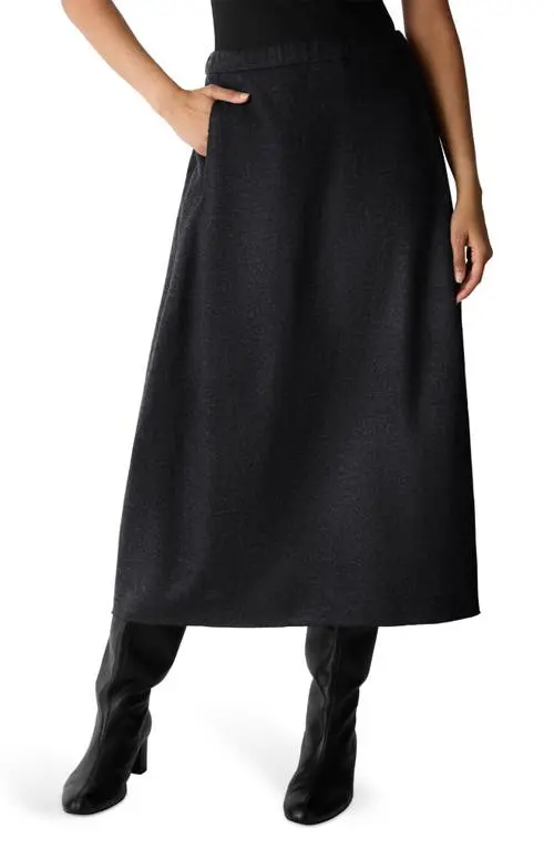 Eileen Fisher Virgin Wool Midi Lantern Skirt