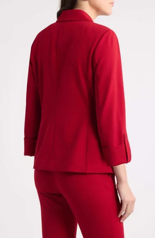 Anne Klein One-button Blazer - Vermillion
