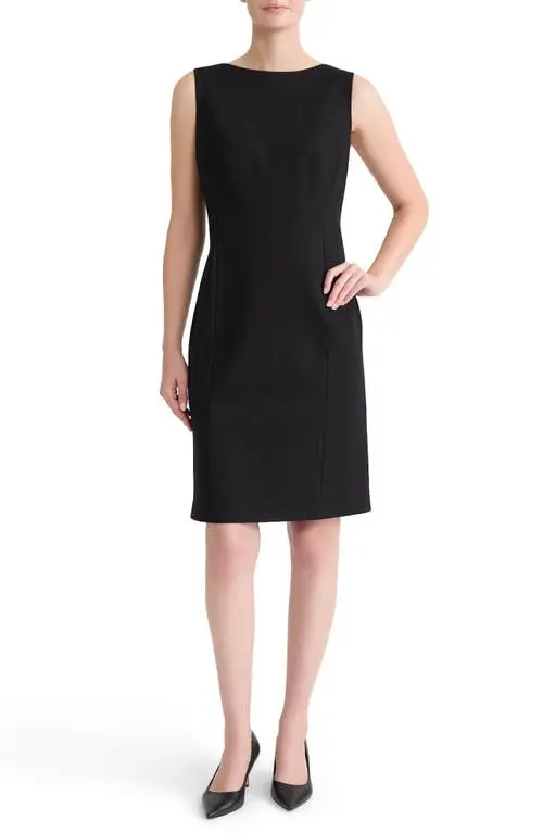 KASPER Sleeveless Bateau Neck Sheath Dress