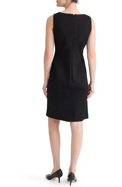 KASPER Sleeveless Bateau Neck Sheath Dress