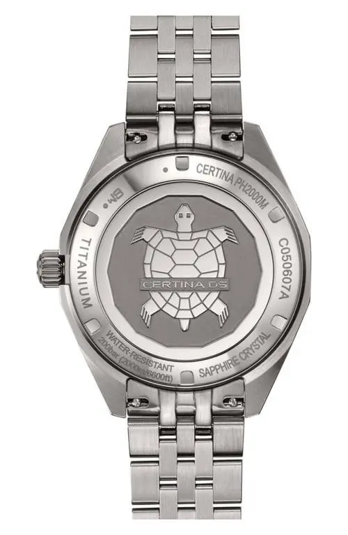 CERTINA Ds Super Ph2000m Automatic Bracelet Watch - Titanium/white Dial