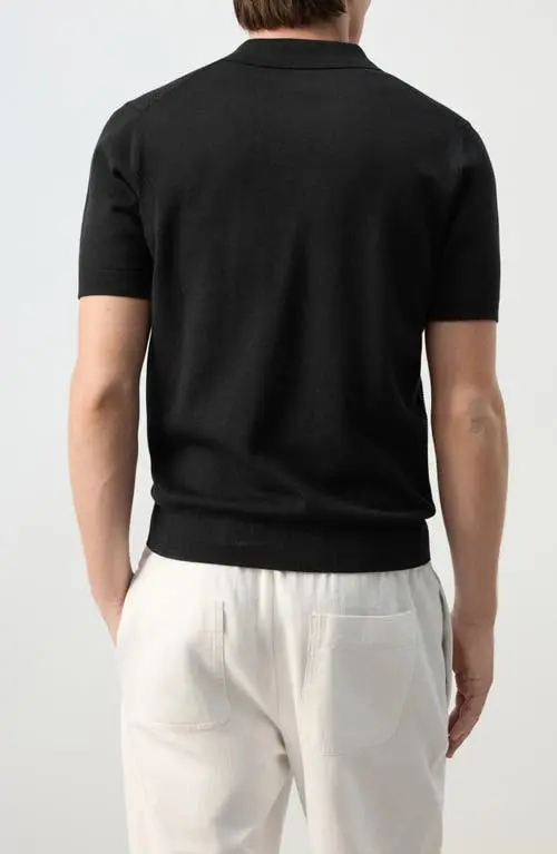 Mango Zip Cotton Knit Polo