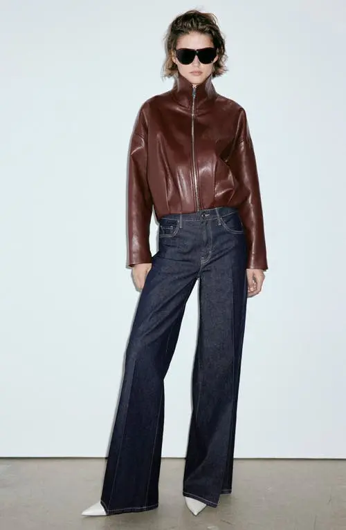 Mango Elise High Waist Wide Leg Jeans