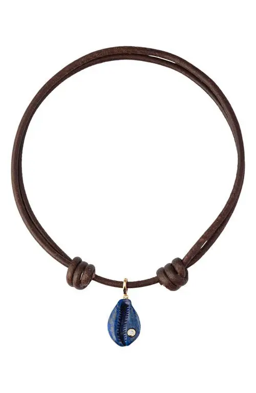 Éliou Cove Lazuli Cowrie Shell Pendant Necklace