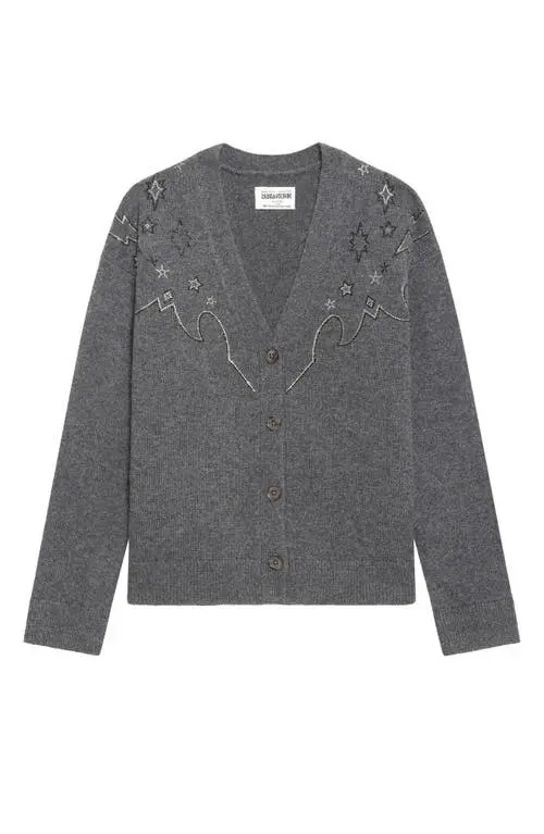 Zadig&Voltaire Mirkaz Strass Cashmere Cardigan