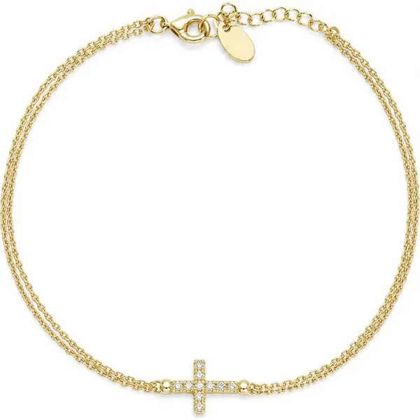 Argento Vivo Grace Cross Anklet