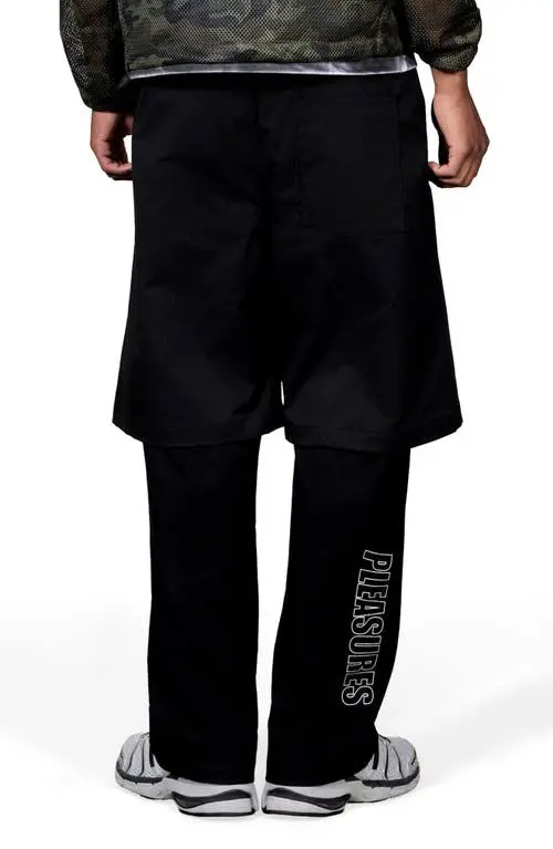 PLEASURES Stay Layered Cotton Drawstring Pants