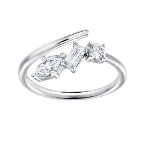 LUVMYJEWELRY Larys 14k Gold Lab Grown Diamond Ring0.5 Ct - 14k White Gold