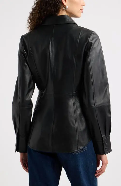 Nordstrom Waisted Leather Shirt