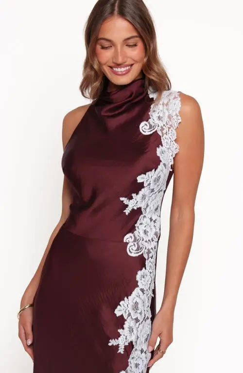 PETAL & PUP Lunita Halter Neck Maxi Dress