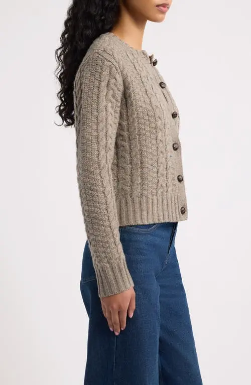 ROWING BLAZERS Donegal Wool Cable Knit Cardigan