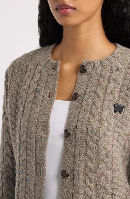 ROWING BLAZERS Donegal Wool Cable Knit Cardigan