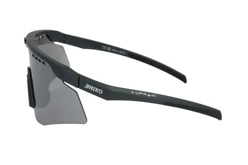 BRIKO Shield Sport Sunglasses - Black Metallic