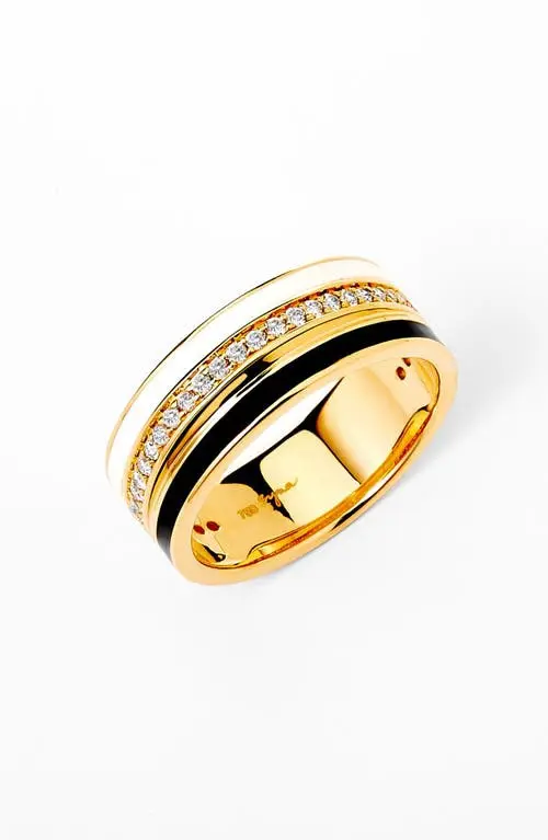 SYNA JEWELS Wide Stripe Enamel Band - Black