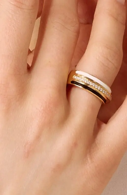 SYNA JEWELS Wide Stripe Enamel Band