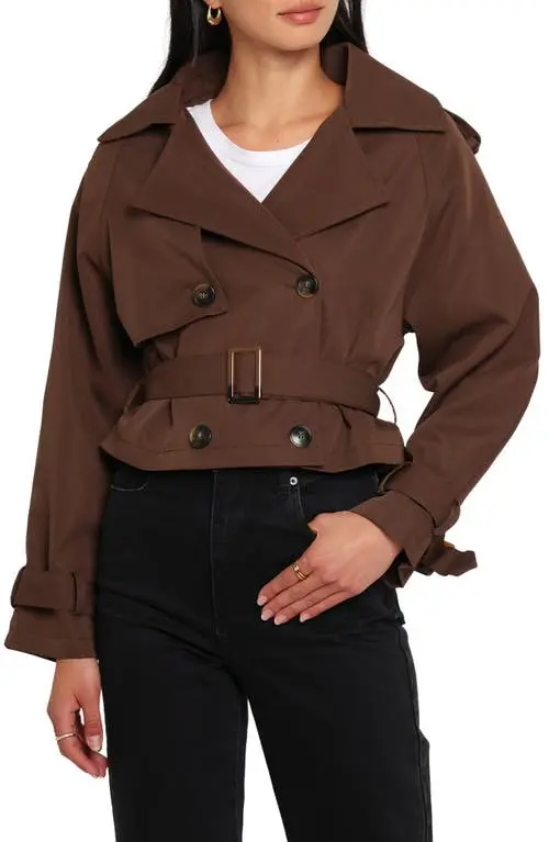 PETAL & PUP Charlie Cropped Trench Coat