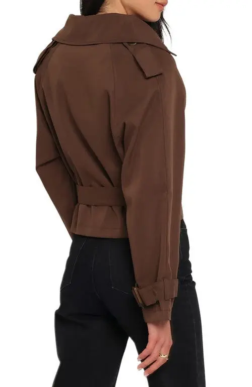 PETAL & PUP Charlie Cropped Trench Coat
