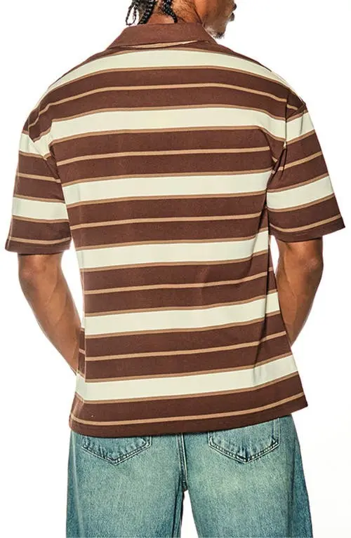 VOUSETI Ss Post Game Oversize Stripe Cotton Polo