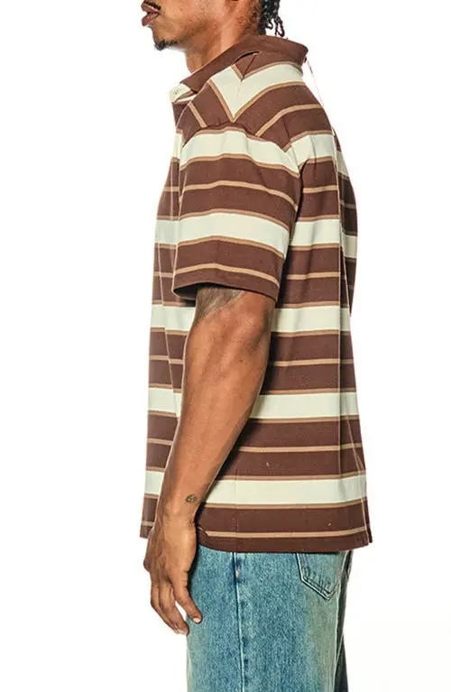 VOUSETI Ss Post Game Oversize Stripe Cotton Polo