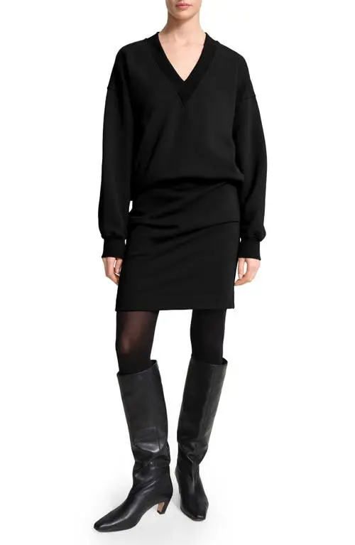 MARCELLA Mira V-neck Sweatshirt Dress