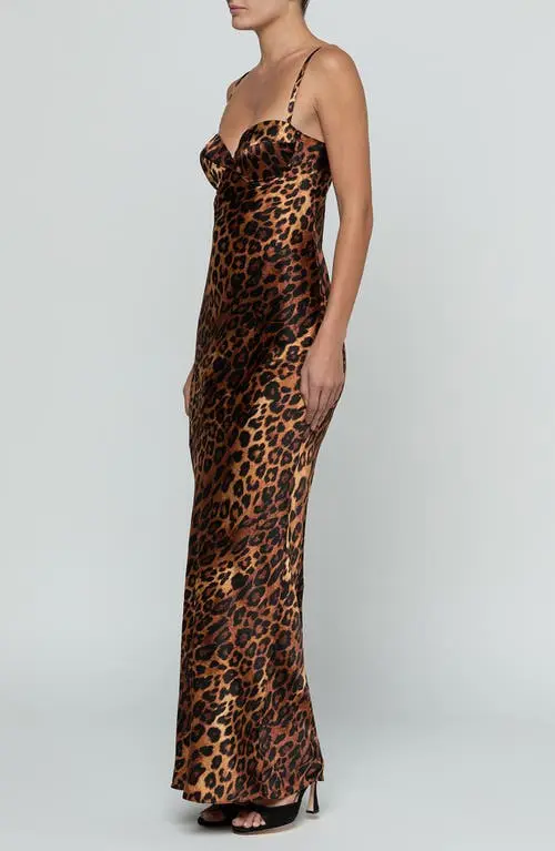 L'Agence Sayla Bias Cut Silk Maxi Dress