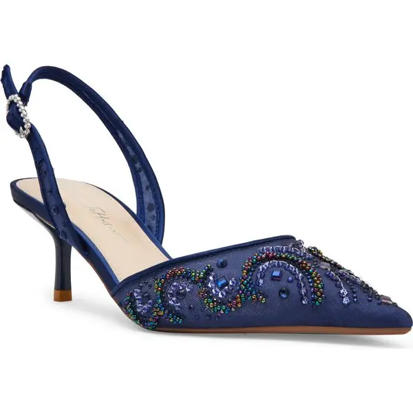 Betsey Johnson Prim Slingback Pump - Navy