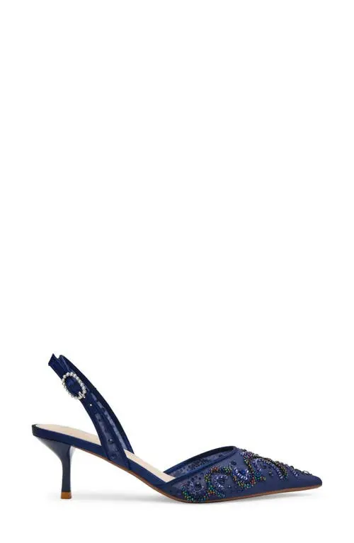 Betsey Johnson Prim Slingback Pump - Navy