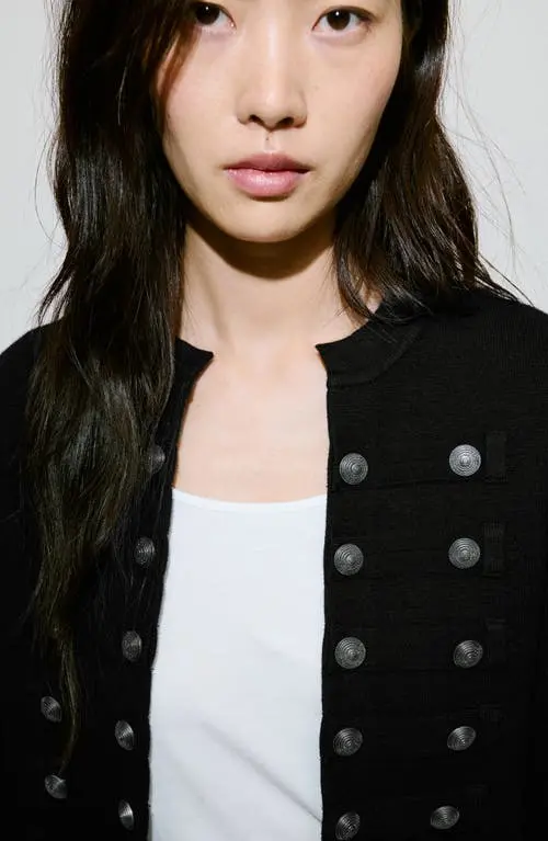 Mango Fine Knit Napoleon Buttoned Jacket