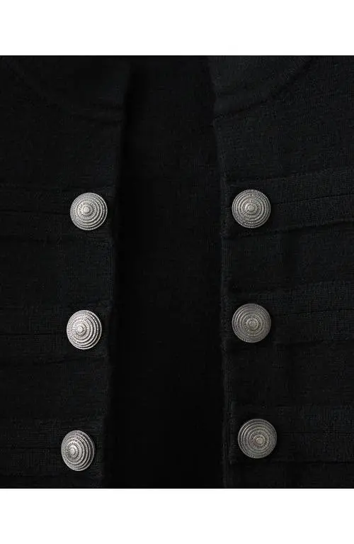 Mango Fine Knit Napoleon Buttoned Jacket
