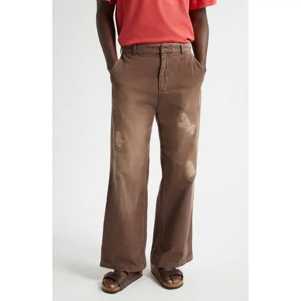 STOCKHOLM SURFBOARD CLUB Sune Distressed Corduroy Bootcut Pants