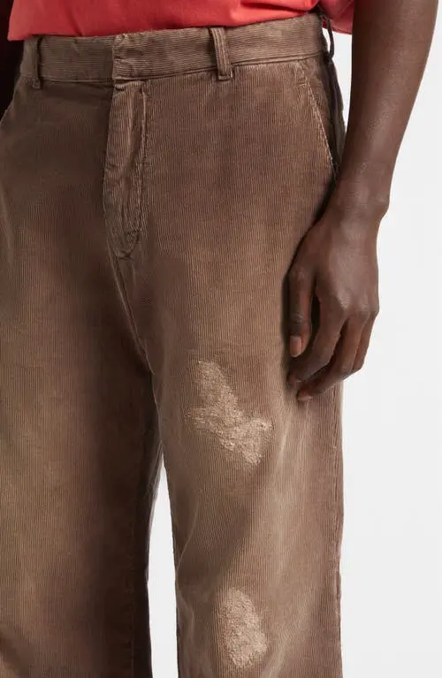 STOCKHOLM SURFBOARD CLUB Sune Distressed Corduroy Bootcut Pants
