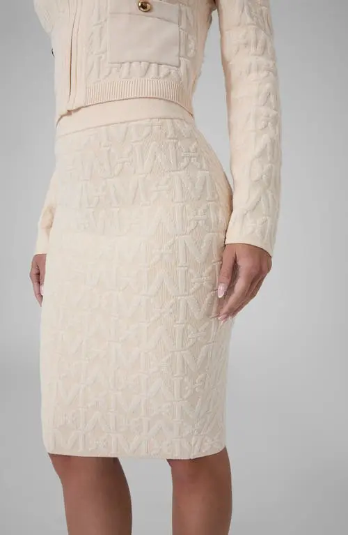 MARCIANO Naliya Monogram Pencil Midi Skirt