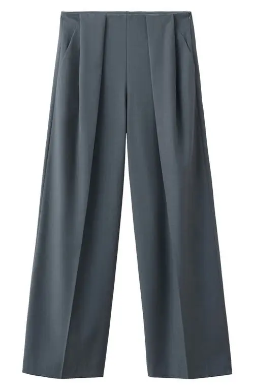Mango Pleated Straight Leg Pants
