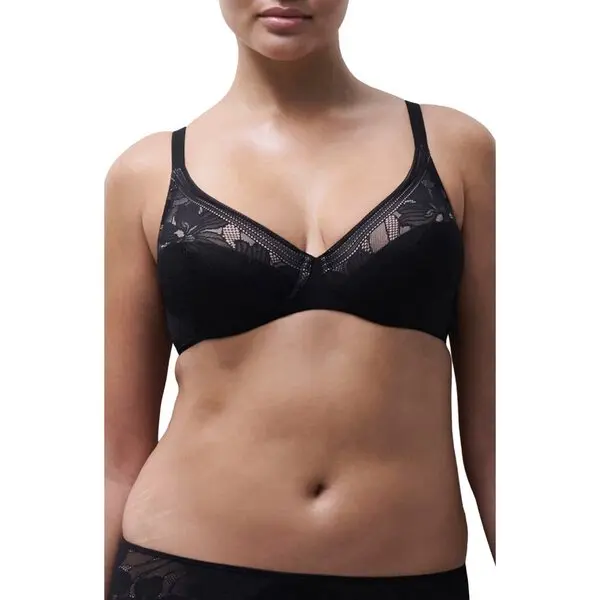 Chantelle Osmose Plunge Unlined Underwire Bra - Black
