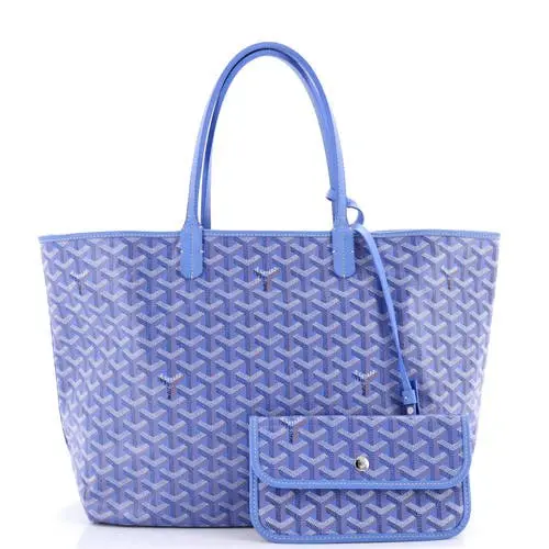 Goyard Saint Louis Reversible Tote Coated Canvas And Printed Canvas Pm - Blue