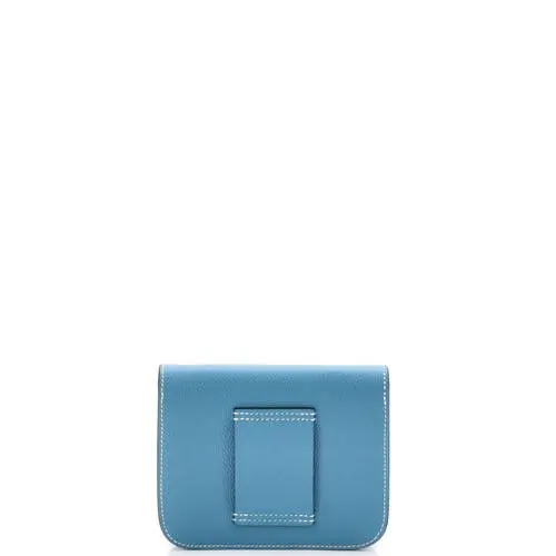 Hermès Constance Slim Wallet Evercolor - Blue