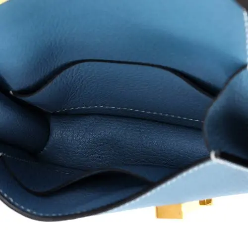 Hermès Constance Slim Wallet Evercolor - Blue