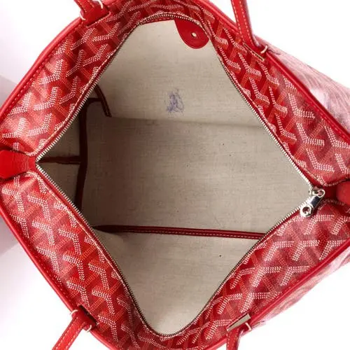 Goyard Artois Tote Coated Canvas Pm - Red