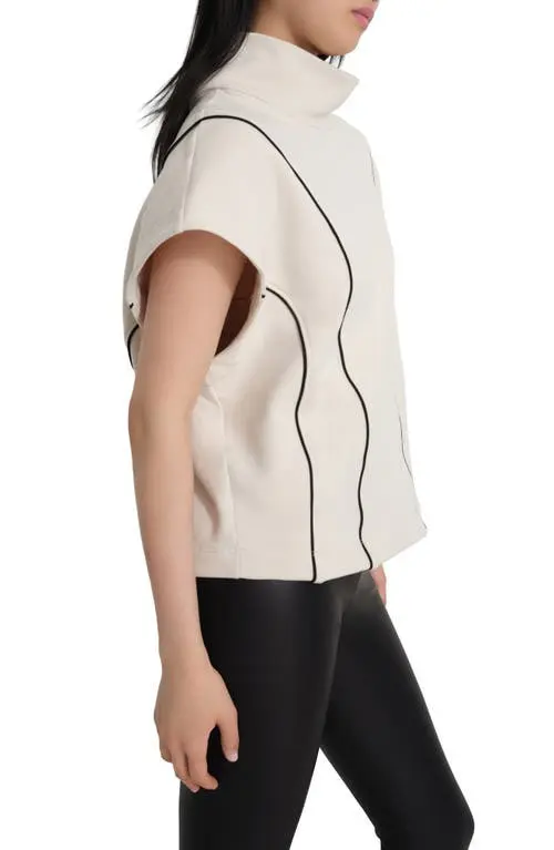 MARCELLA Alva Mock Neck French Terry Top