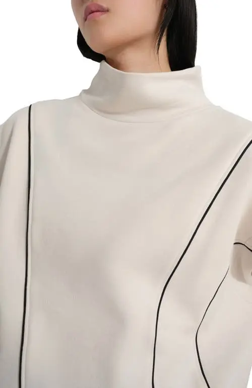 MARCELLA Alva Mock Neck French Terry Top