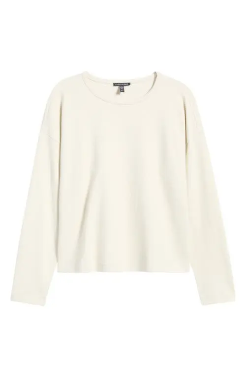 Eileen Fisher Waffle Knit Box Top - Plaster
