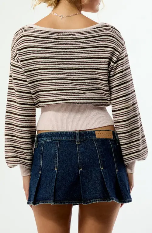 PACSUN Harley Off The Shoulder Sweater - Pink