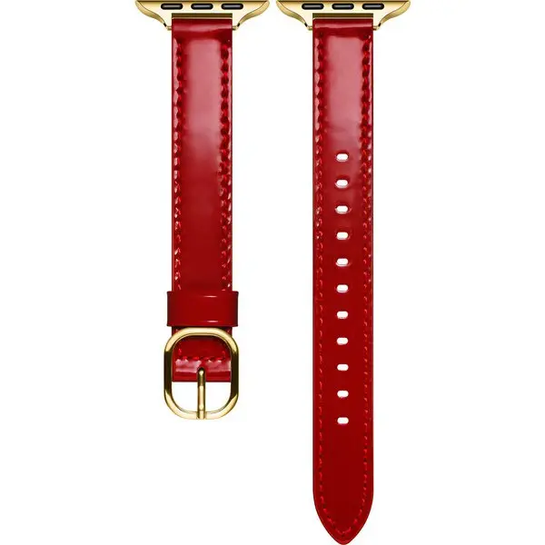POSH TECH Carmen Patent Leather Watchband - Crimson