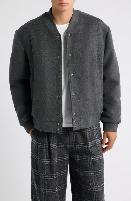 KROST Mercer Felted Wool Blend Varsity Bomber Jacket