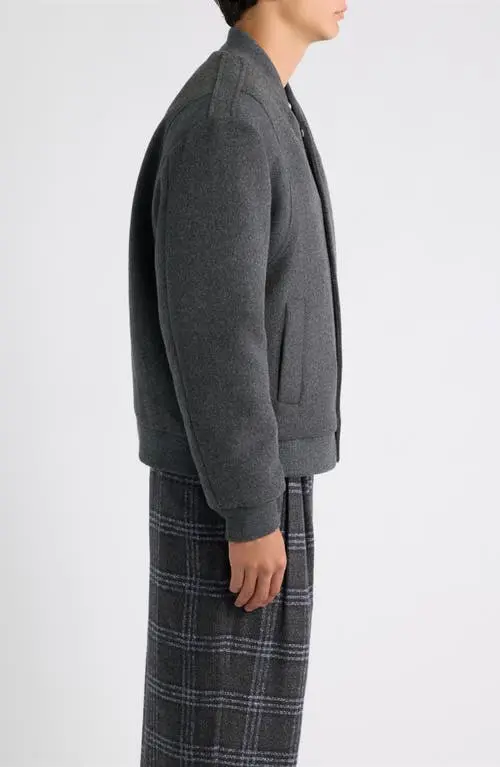 KROST Mercer Felted Wool Blend Varsity Bomber Jacket