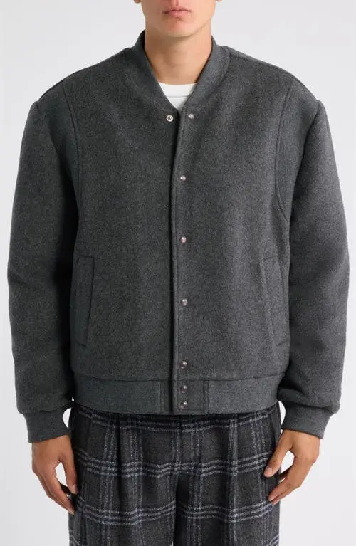 KROST Mercer Felted Wool Blend Varsity Bomber Jacket
