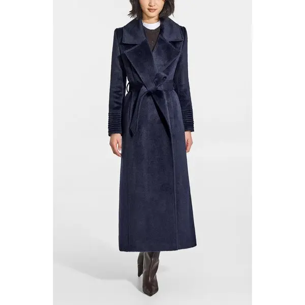 Sentaler Maxi Notch Wrap Coat With Suri Alpaca